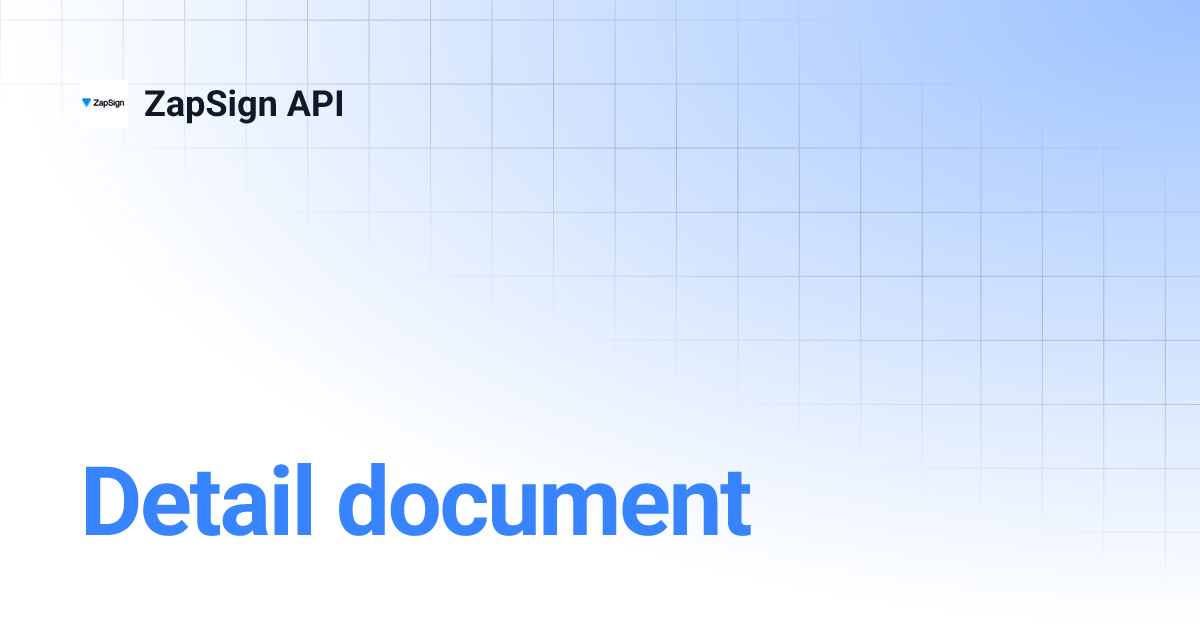 Detail document | English | ZapSign API