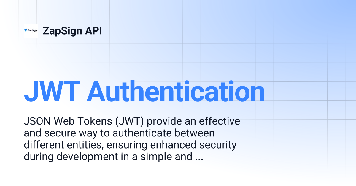 JWT Authentication | ZapSign API