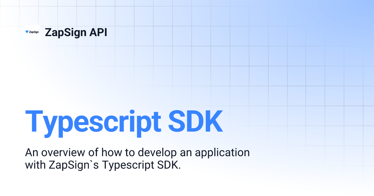 Typescript SDK | Español | ZapSign API